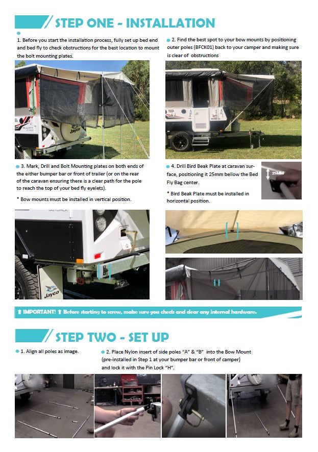 SALE Bed Fly Full Conversion Kit - All Poles included – Supa Peg Australia