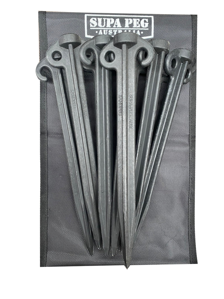 Sale |Camping Sand Peg + Peg Bag – Supa Peg Australia